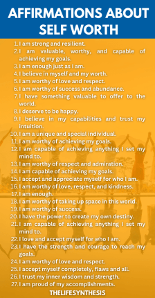 240 Self Worth Affirmations That Help You Find Your Inner Treasure ...