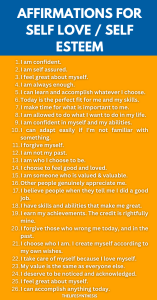 104 Self Esteem Self Love Affirmations To Heal And Care For Yourself ...